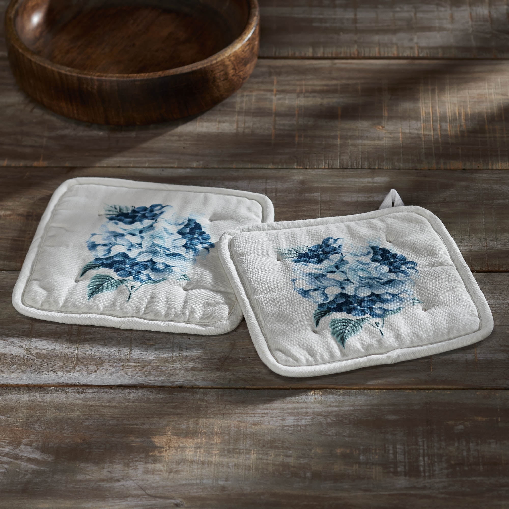VHC Brands Cotton Pot Holder Set of 2, Heat Resistant, Kitchen ...