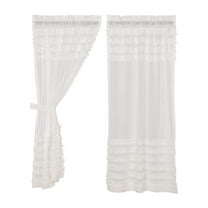 VHC Brands Annie Buffalo Portabella Check Farmhouse Ruffled Panel ...