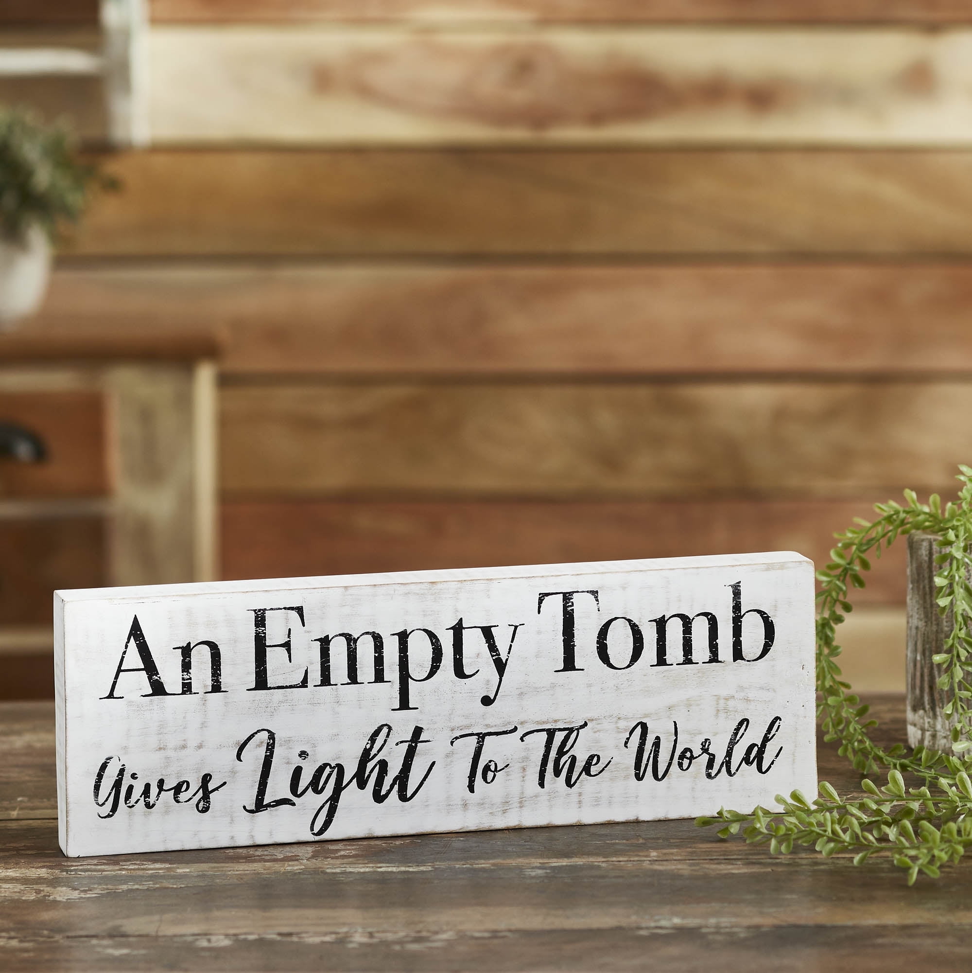 VHC Brands An Empty Tomb Wooden Sign 5x15 - Walmart.com