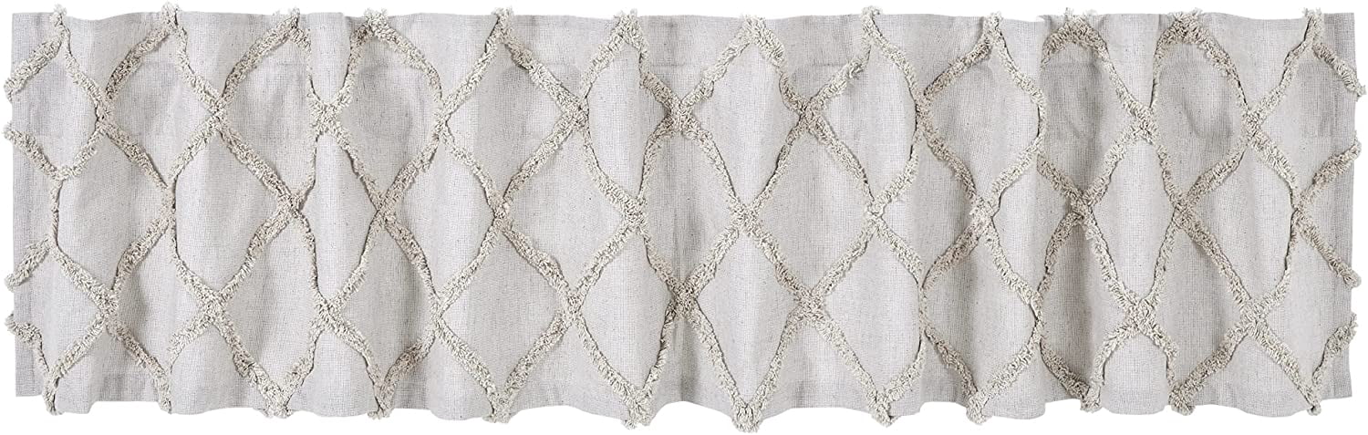 VHC Brands Frayed Lattice Curtain Valance, Oatmeal, 16x90 - Walmart.com