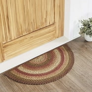 VHC Brands Ginger Spice Rug with PVC Pad, Jute Blend, Oval, Orange Red ...