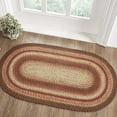 VHC Brands Ginger Spice Rug with PVC Pad, Jute Blend, Oval, Orange Red ...