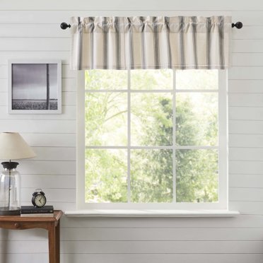 VHC Brands Stratton Primitive 16"x72" Stars Valance Tan Rod Pocket ...