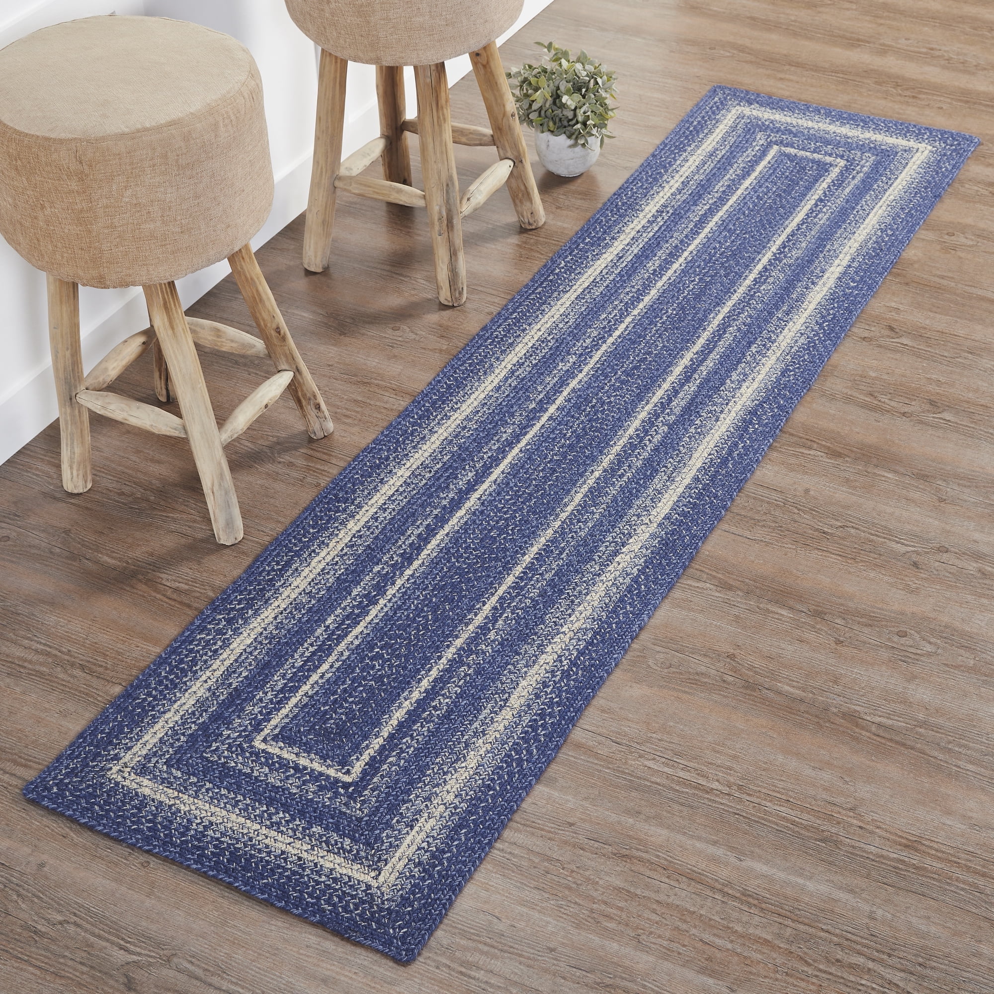 VHC Brands Great Falls, Braided Jute Runner Rug, Non-Skid Pad ...