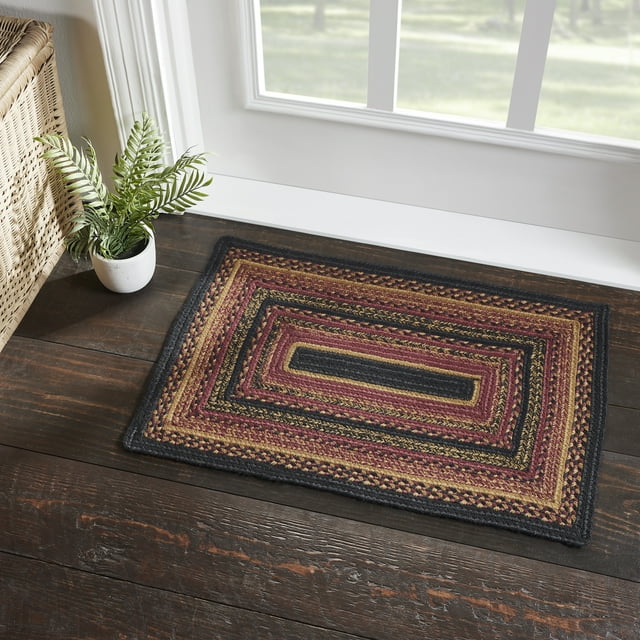 VHC Brands Heritage Farms, Braided Jute Rug, Non-Skid Pad, Door Mat ...