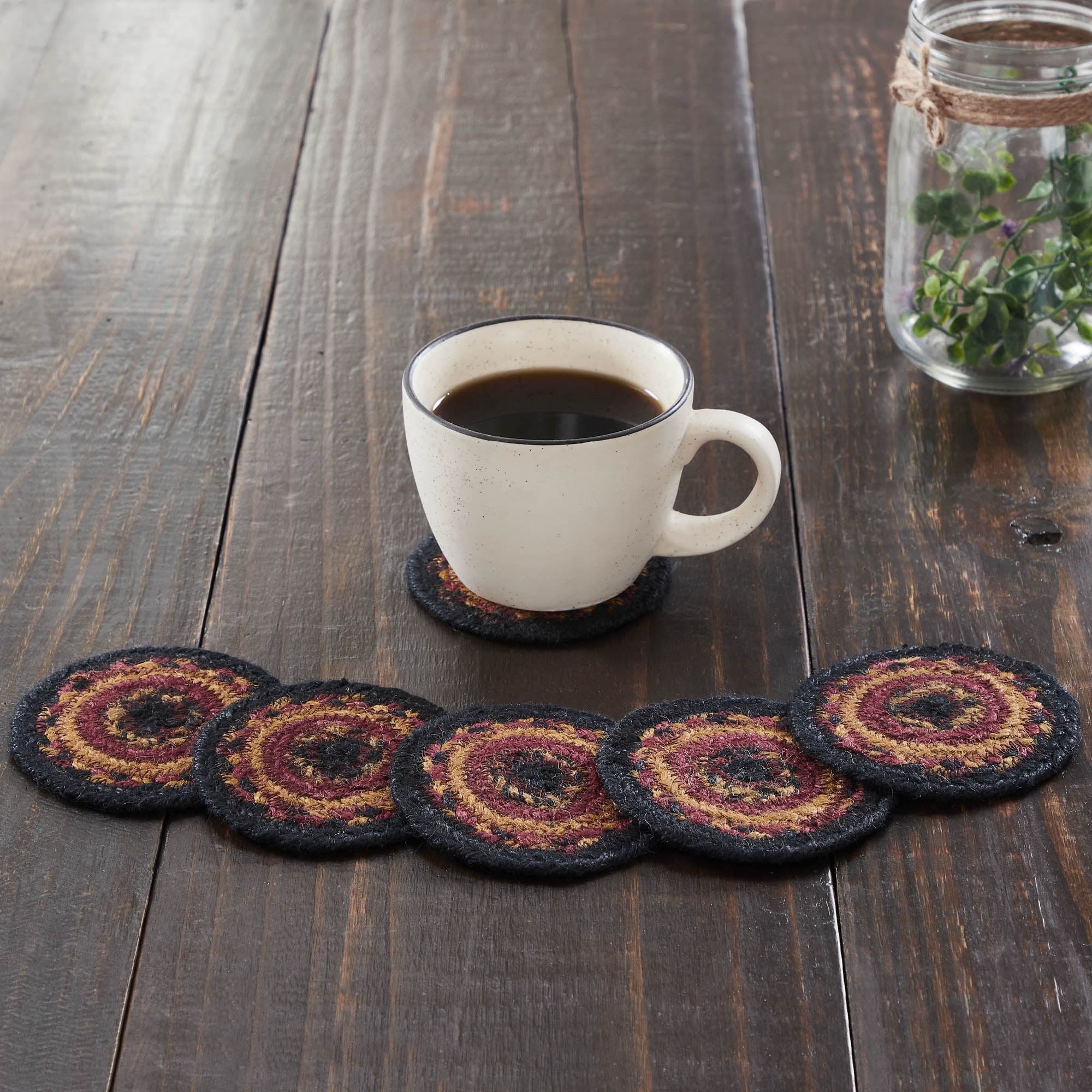 VHC Brands Heritage Farms Natural Jute Coaster Set of 6 - Walmart.com