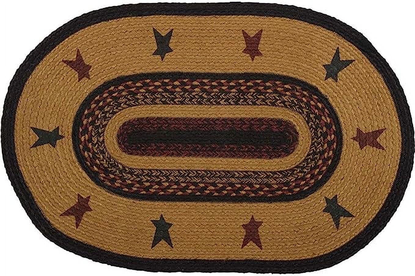 VHC Brands Heritage Farms Star Jute Oval Rug 20x30 Country Braided ...