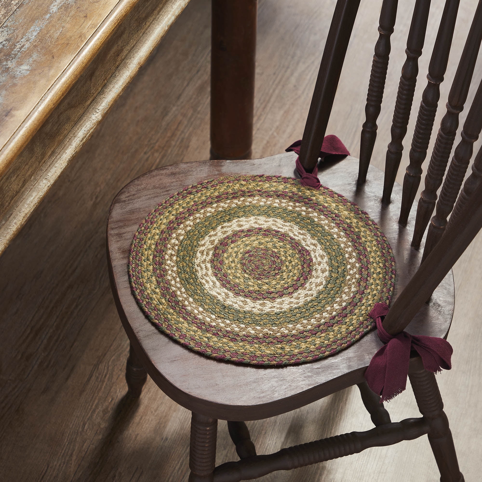 VHC Brands Jute Chair Pad, Jute Dining Room, Kitchen Chair Pads, Seat ...