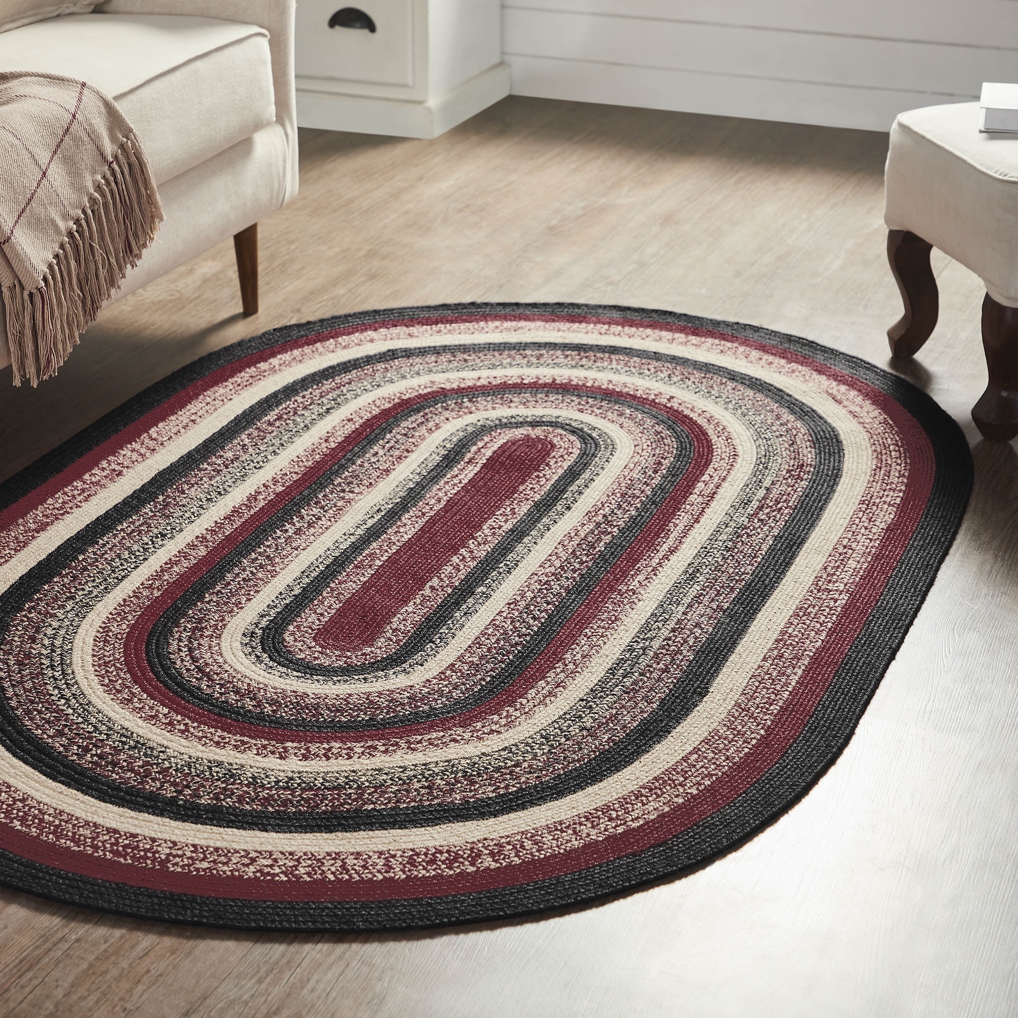 VHC Brands Jute Rug 48x72 w/Pad, Jute Area Rug, Accent Rug, Floor Decor ...