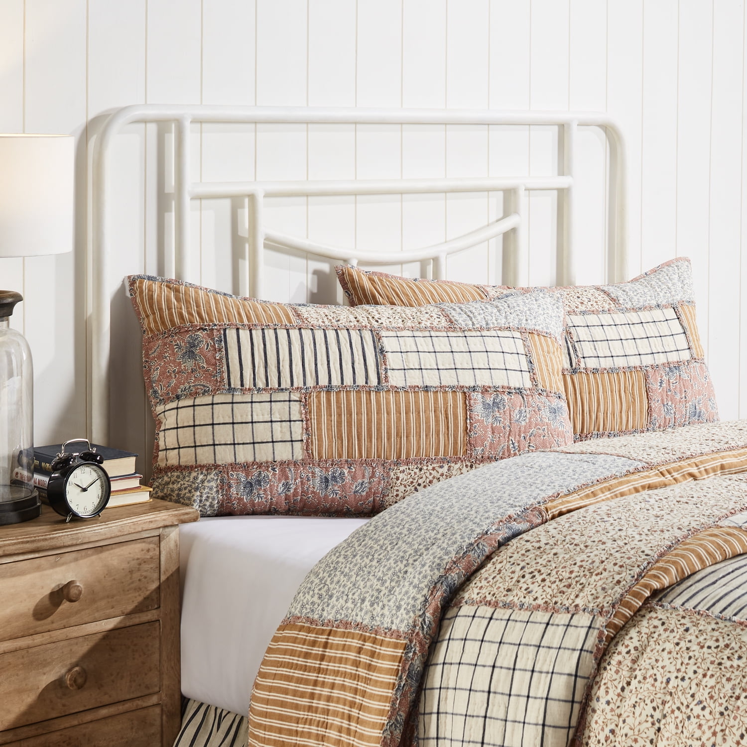 VHC Brands Kaila Vintage Farmhouse Bedroom Decor, Patchwork Quilted ...