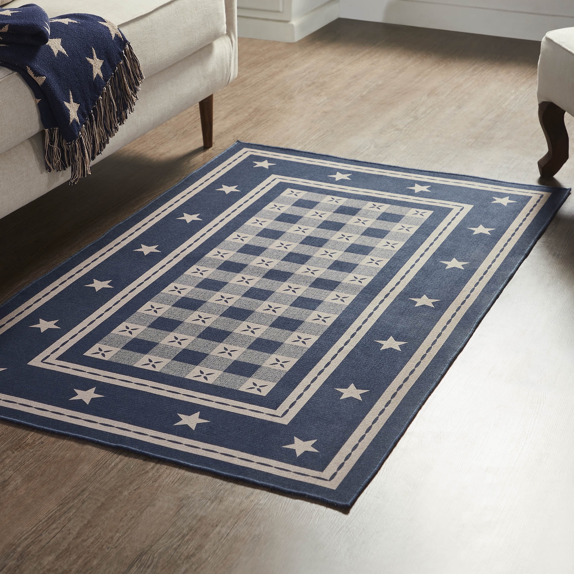 VHC Brands My Country Indoor Rug Rect 36x60, Polyester Area Rug, Accent ...