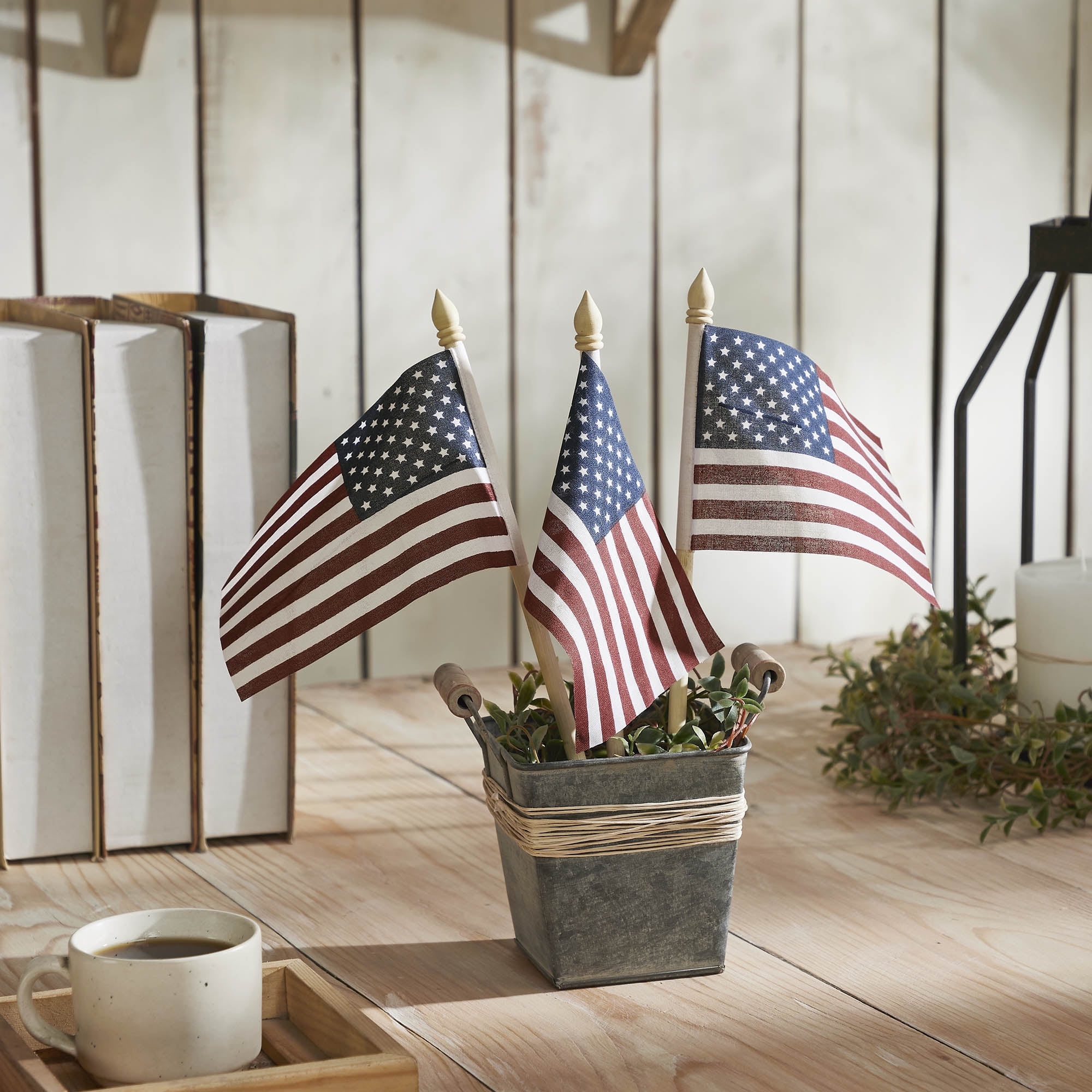 VHC Brands Patriotic My Country American Flag Pick Set of 3, 4x6 Flags ...
