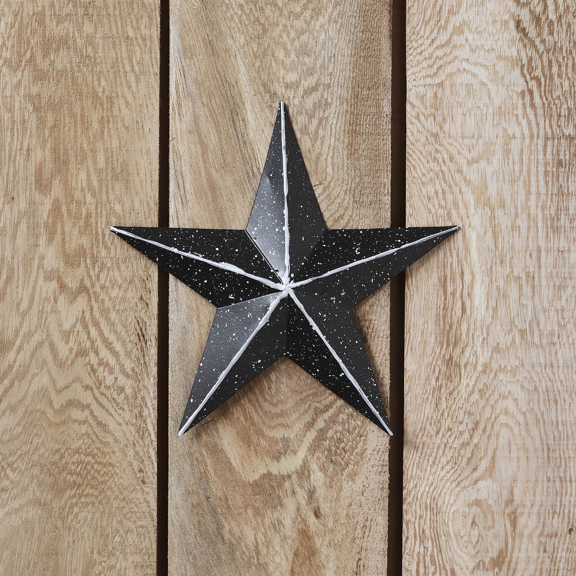 VHC Brands Patriotic Faceted Metal Star Black Wall Hanging 8x8 ...