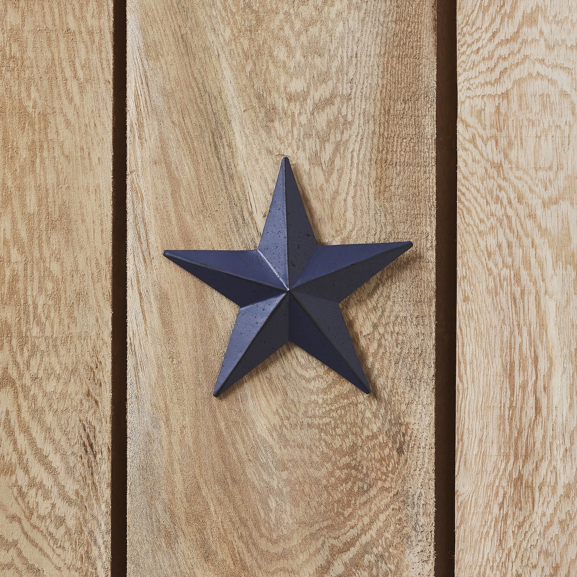 VHC Brands Patriotic Faceted Metal Star Navy Wall Hanging 4x4 ...