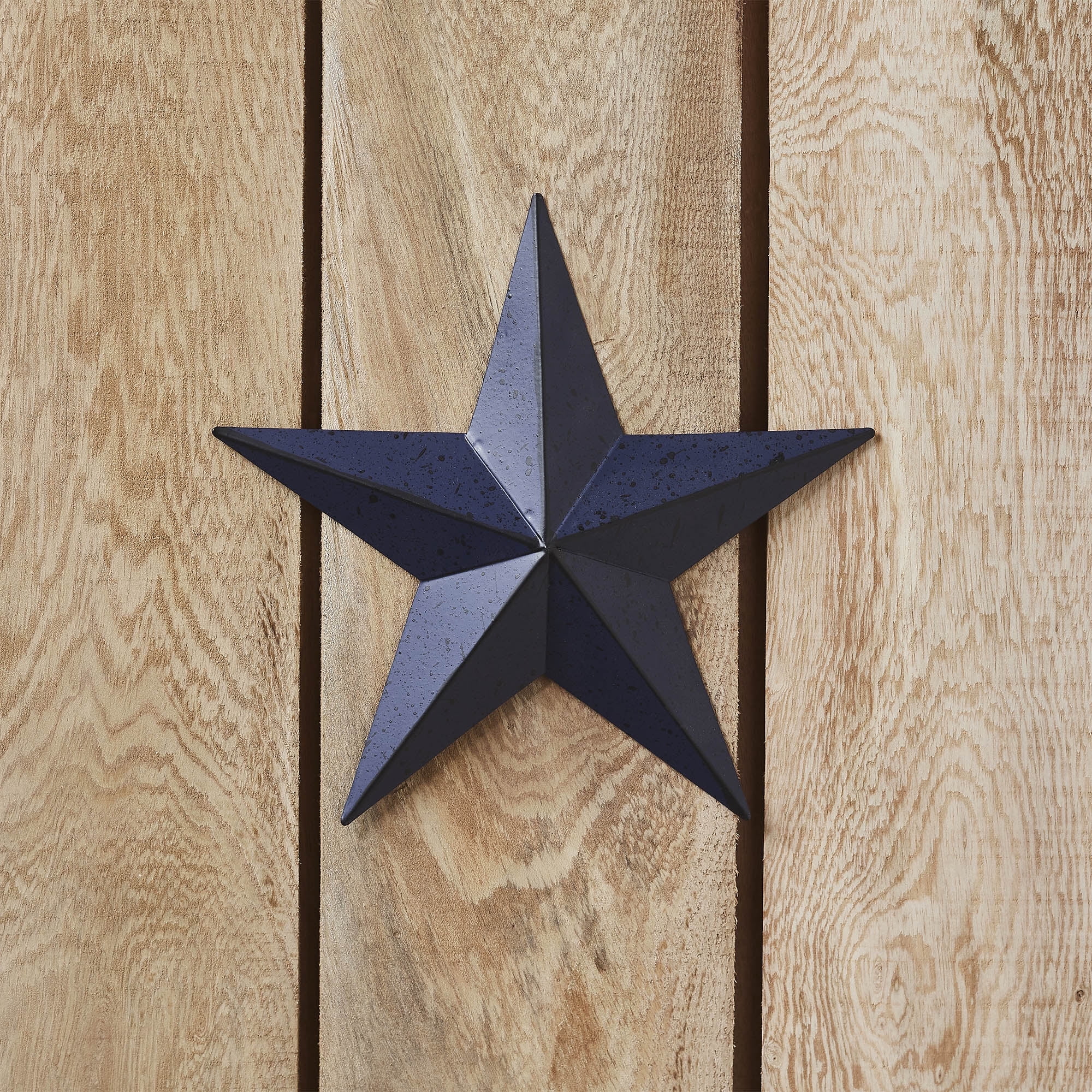 VHC Brands Patriotic Faceted Metal Star Navy Wall Hanging 8x8 ...