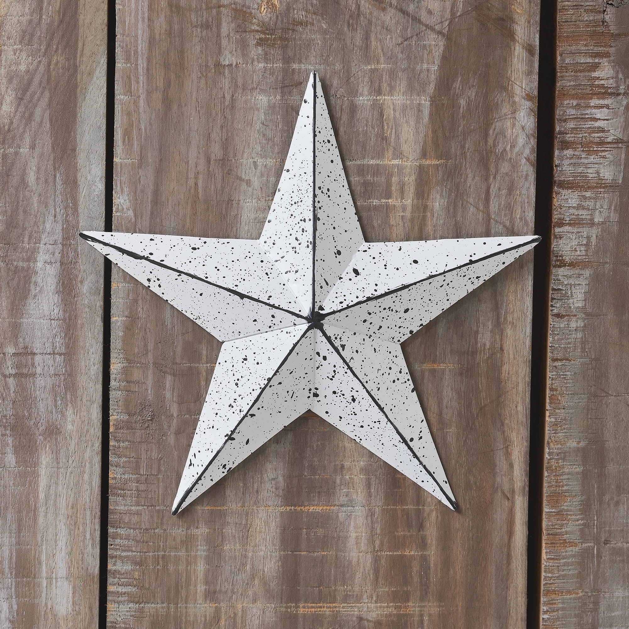 VHC Brands Patriotic Faceted Metal Star White Wall Hanging 8x8 ...