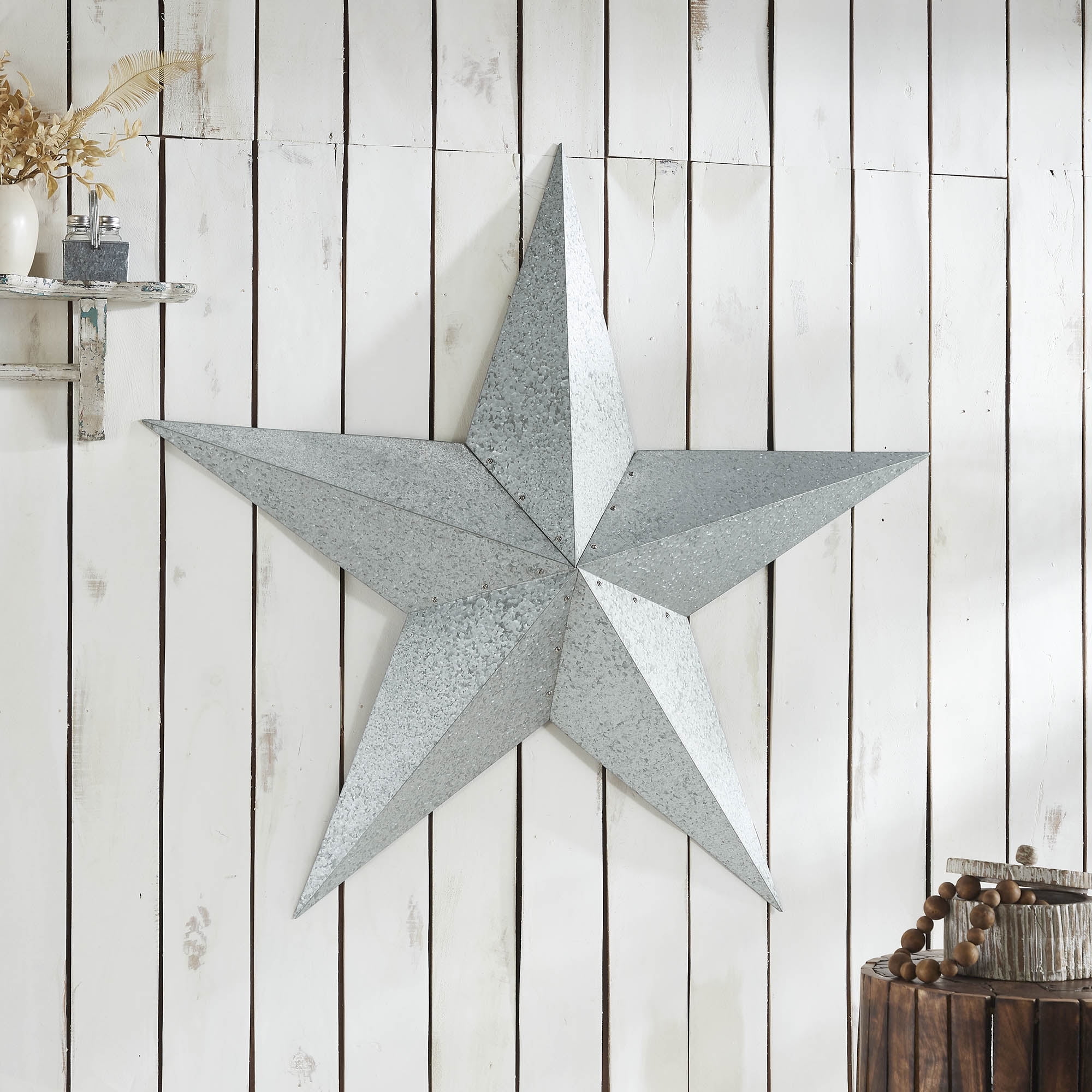 VHC Brands Patriotic Metal Star Galvanized 48x48, Independence Day ...