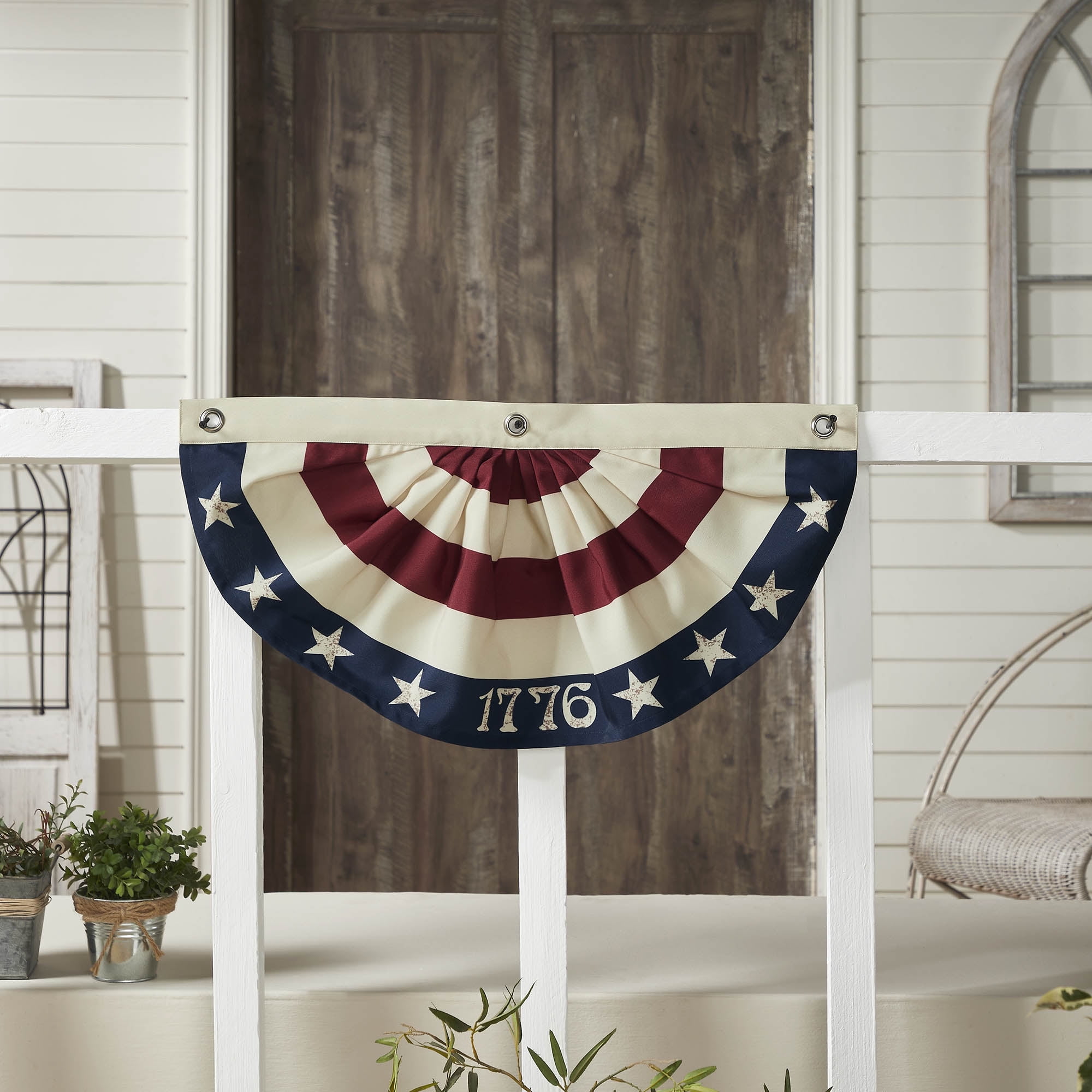 VHC Brands Patriotic My Country 1776 USA Bunting Flag 12x24, Fourth of ...