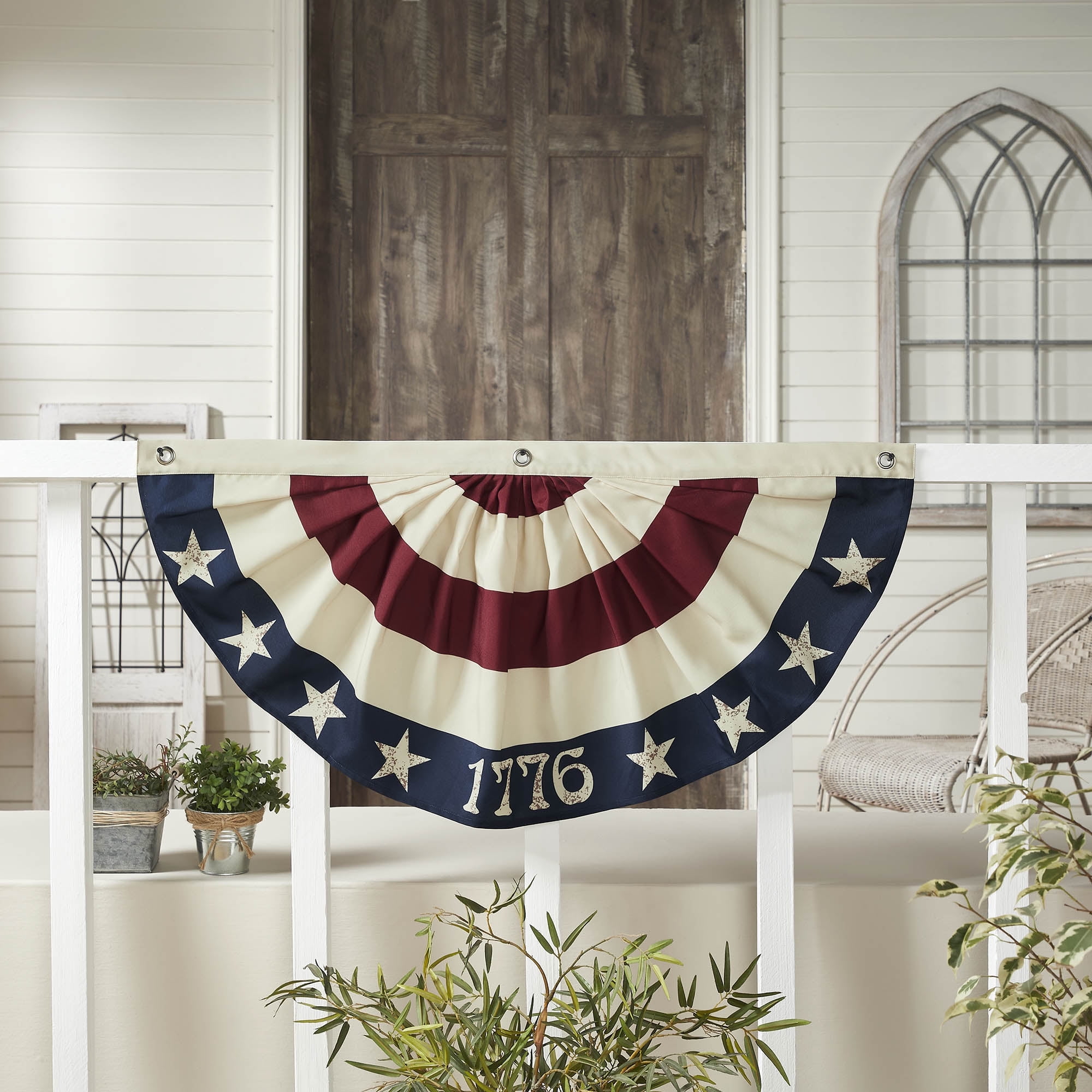 VHC Brands Patriotic My Country 1776 USA Bunting Flag 18x36, Fourth of ...