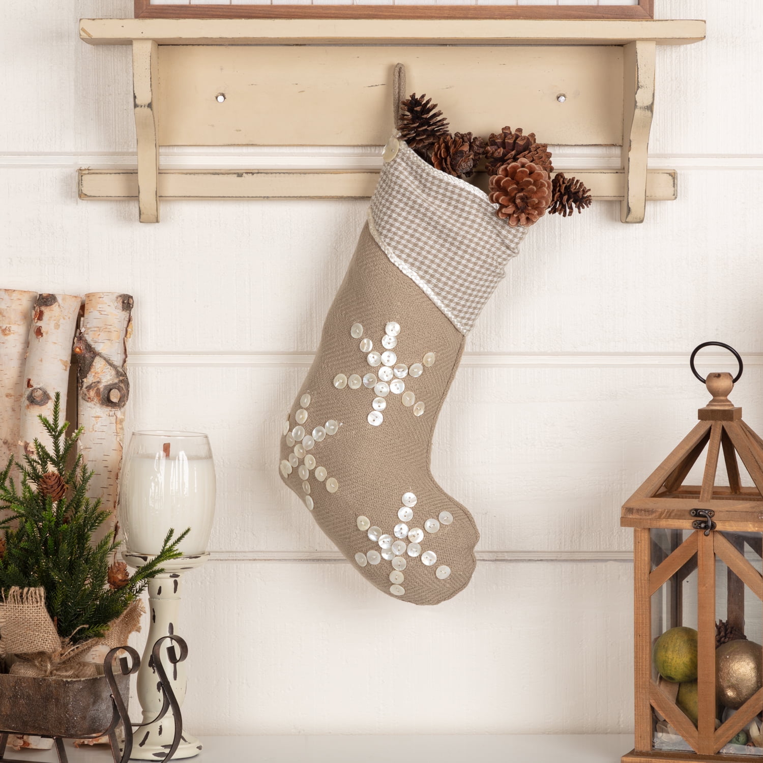 VHC Brands Pearlescent Stocking, 15 x 11 - Walmart.com