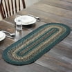 VHC Brands Heritage Farms, Braided Jute Table Runner, Oval, Red Black ...