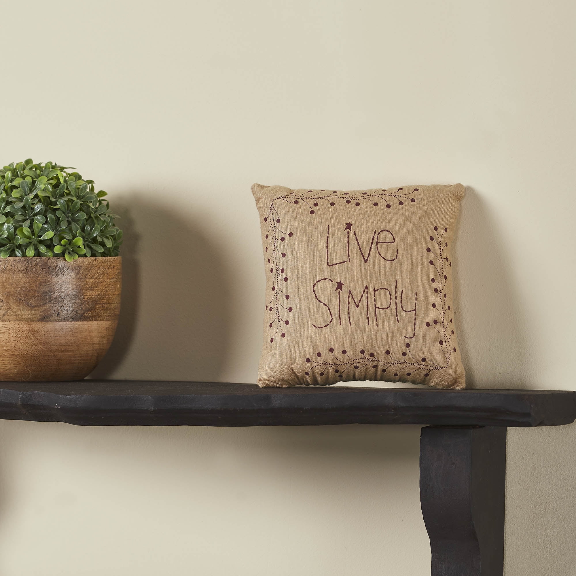 VHC Brands Pip Vinestar Live Simply Pillow 6x6 - Walmart.com