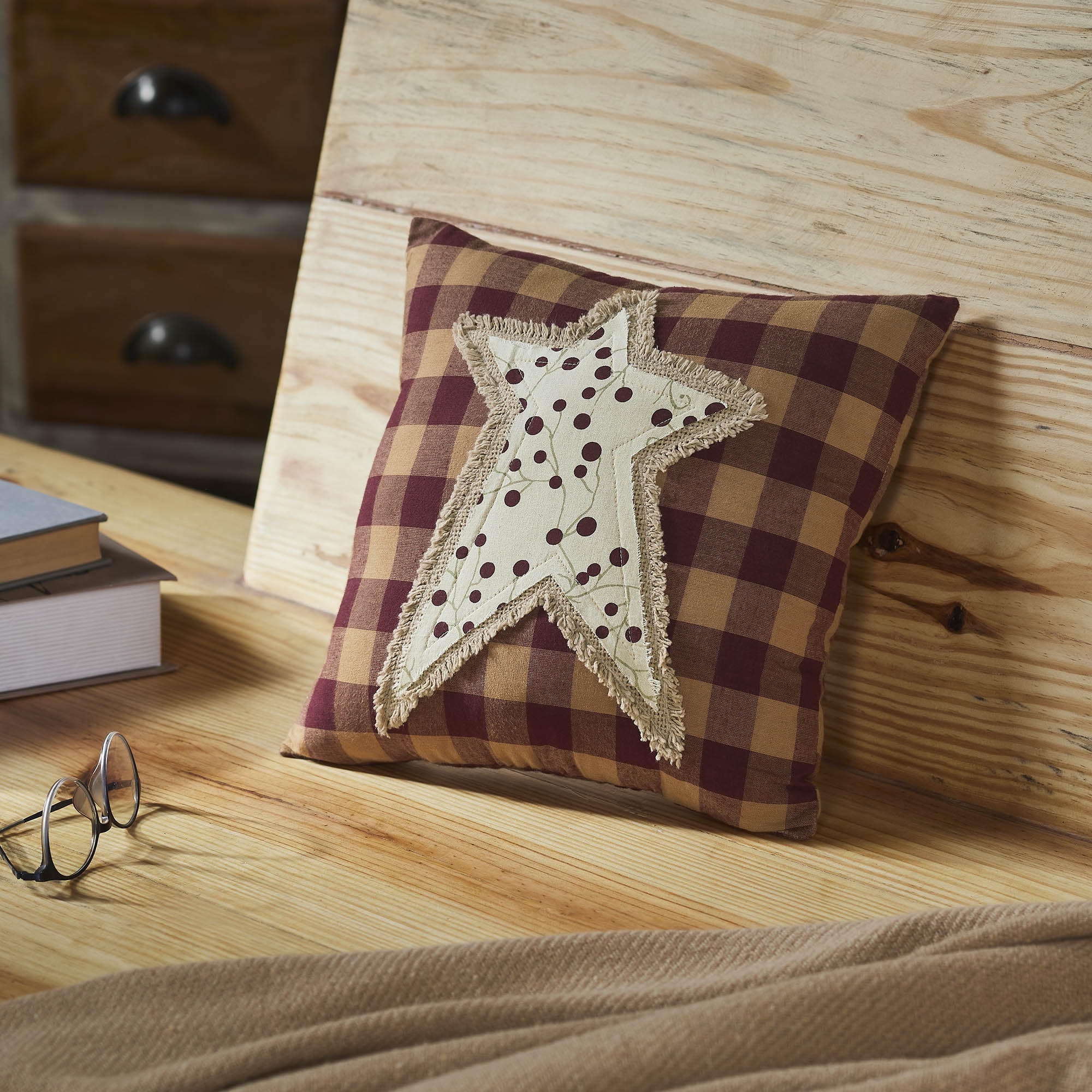 VHC Brands Pip Vinestar Primitive Star Pillow 12x12 - Walmart.com