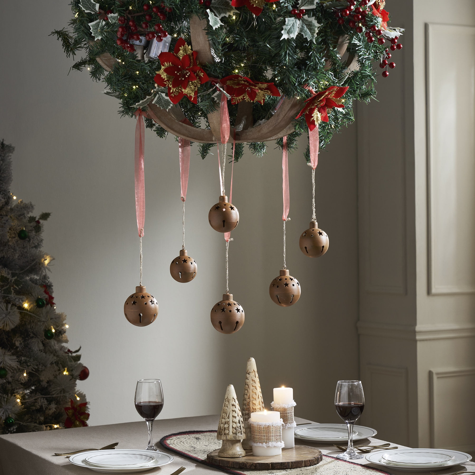 VHC Brands Rust Bell Metal Ornament Set of 6 - 2.5/3.25 inch - Walmart.com