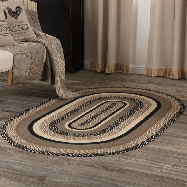 VHC Brands Sawyer Mill Jute Area Rug Farmhouse Country Style Floor Mat ...