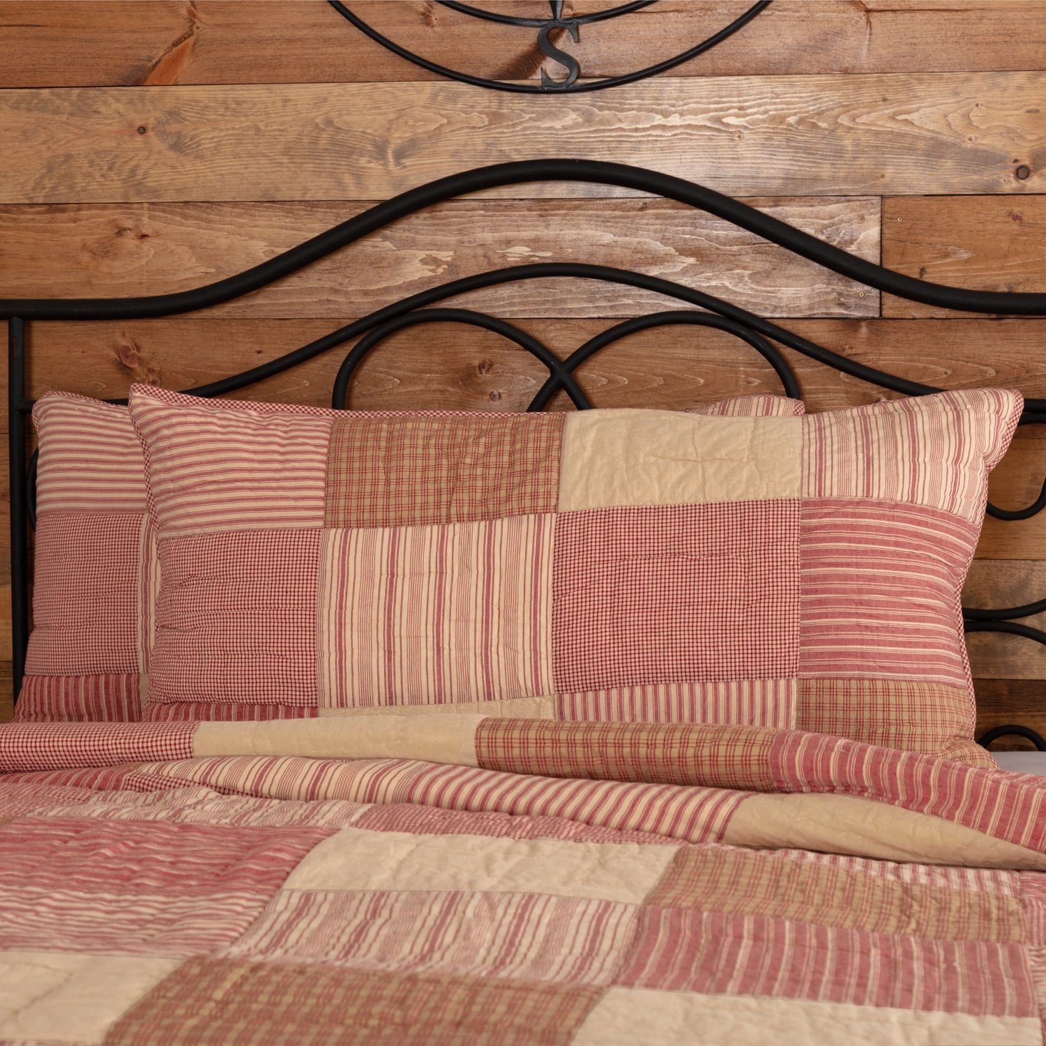 VHC Brands Sawyer Mill Red King Sham Bedding Accessory, 21x37 - Walmart.com