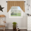 VHC Brands VHC Brands Burlap Natural with Black Stars Primitive 36"x36 ...