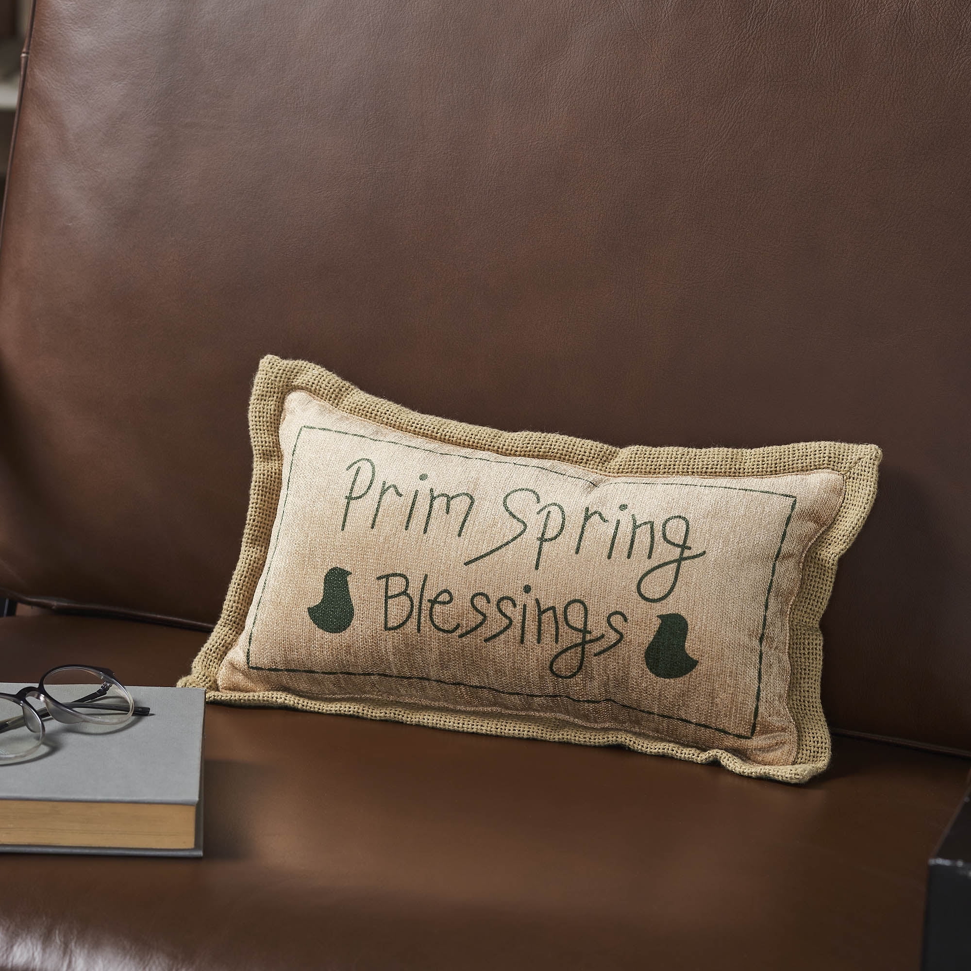 VHC Brands Spring In Bloom Prim Spring Blessings Pillow 7x13, Polyester ...