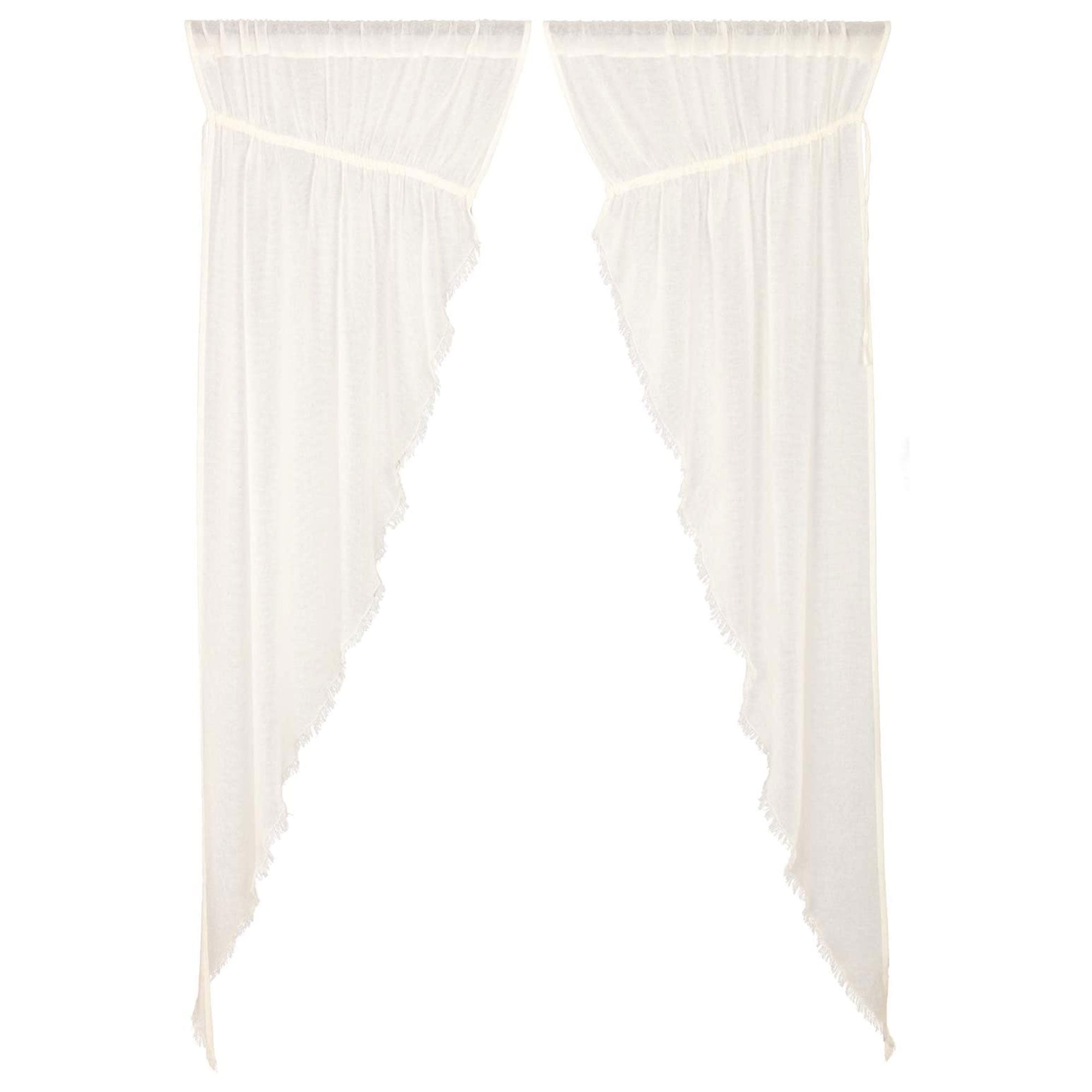 VHC Brands Tobacco Cloth Solid Color Sheer Cotton Farmhouse Curtains ...