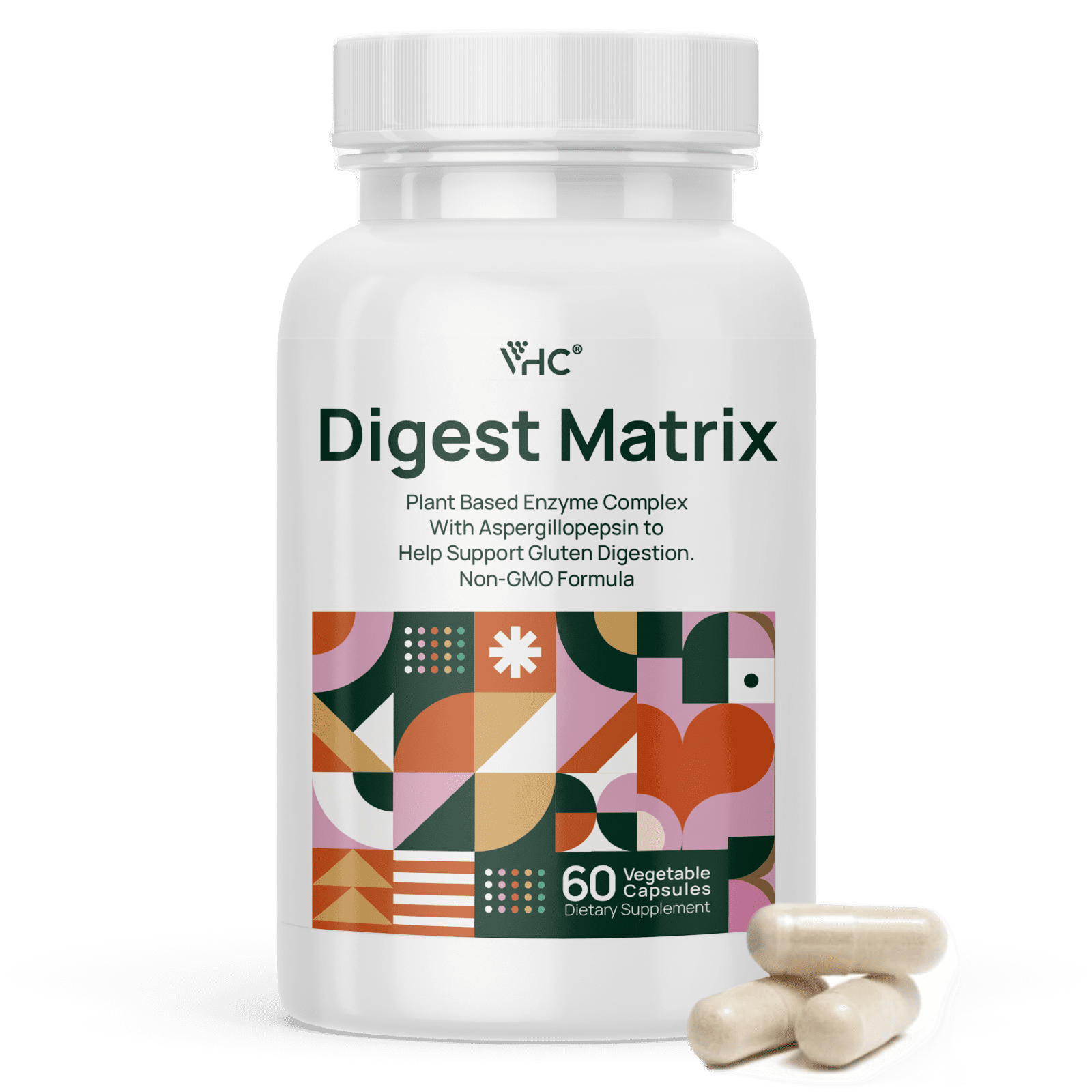 VHC Digestive Enzymes for Women & Men, Maximum Strength 500mg Protease ...