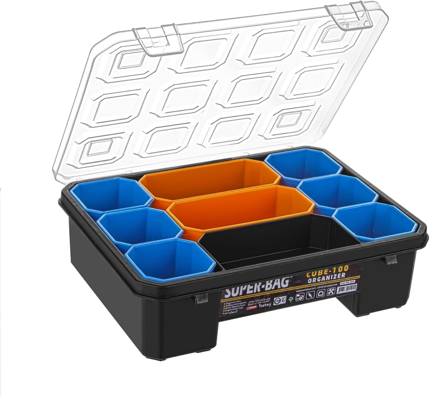 VHD Portable Tool Storage with 8 Pieces Removable Storage Bins – Tool ...