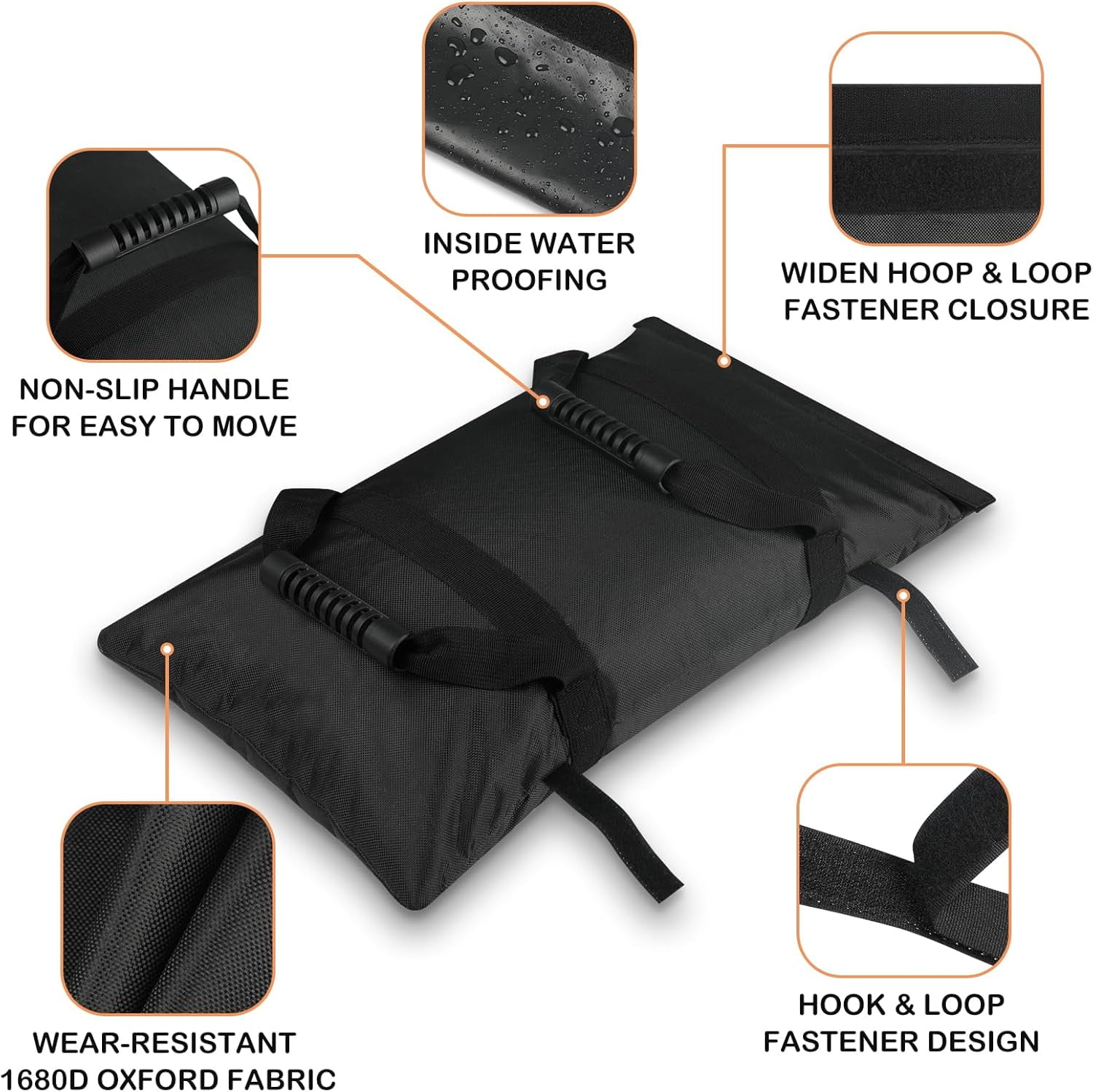 VHKBPINPI 130LBS Extra Large Base Weight Fillable Sand Bags for Weight ...