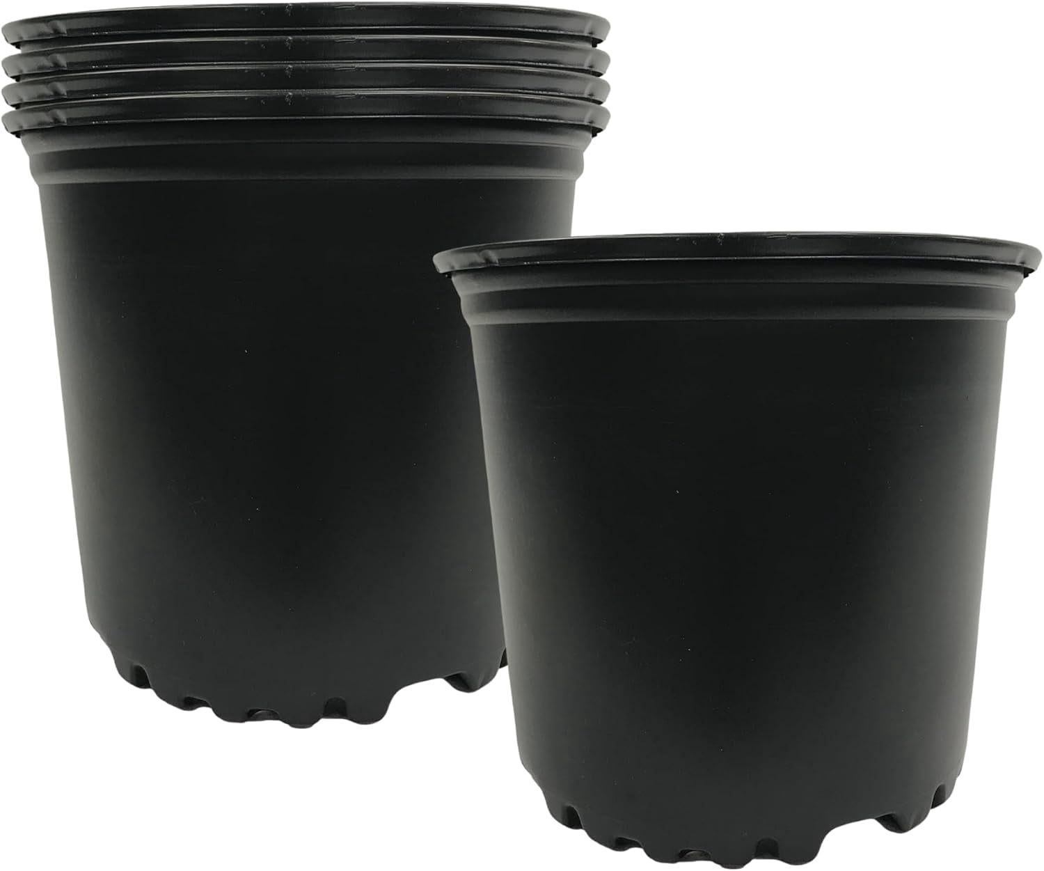VHPP Nursery Pots, 5 Pack, 5 Gallon, (4.02 gal / 15.19 Liters), Black ...