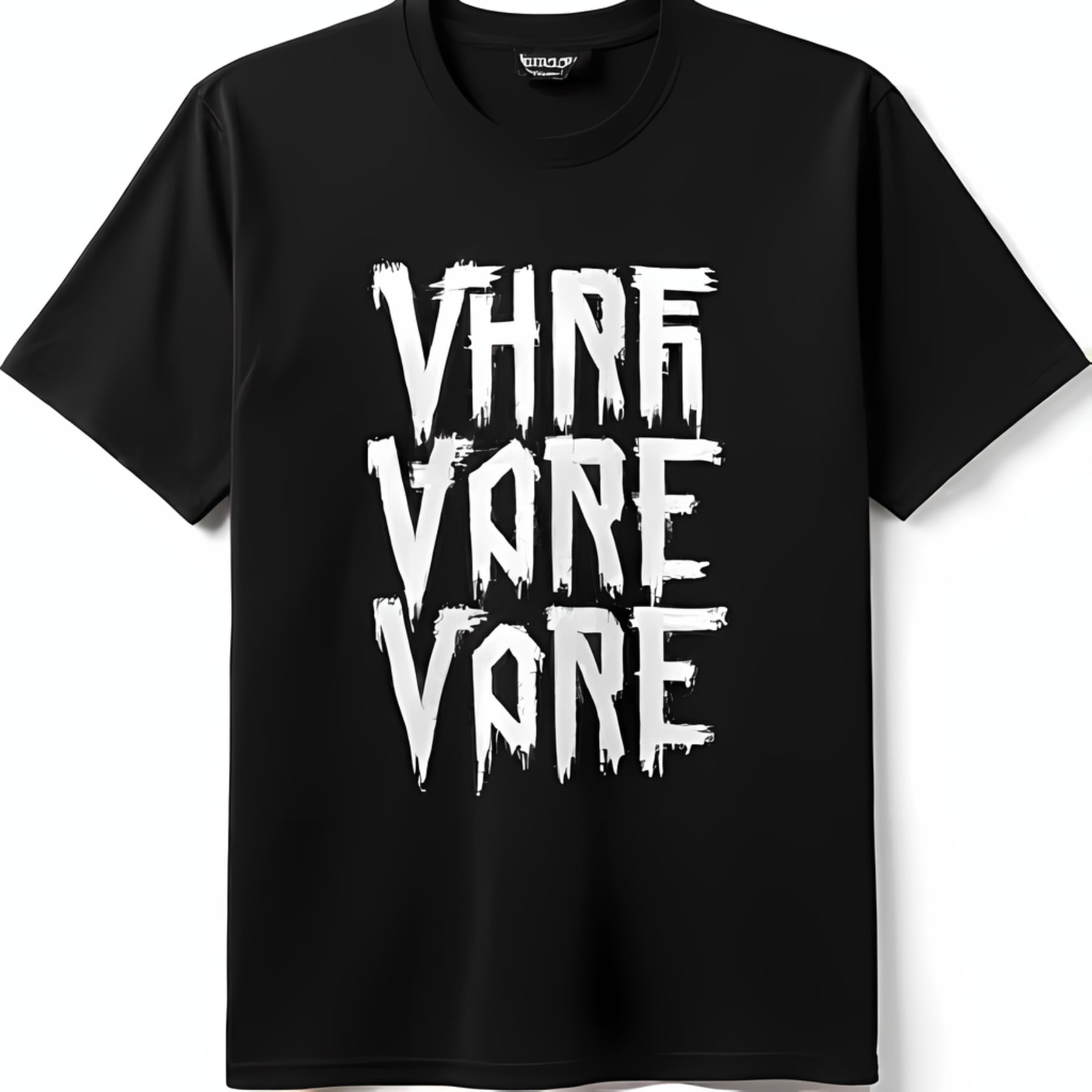 VHRF VORE VORE Black T-Shirt with Dripping Gothic Graphic Edgy Short ...