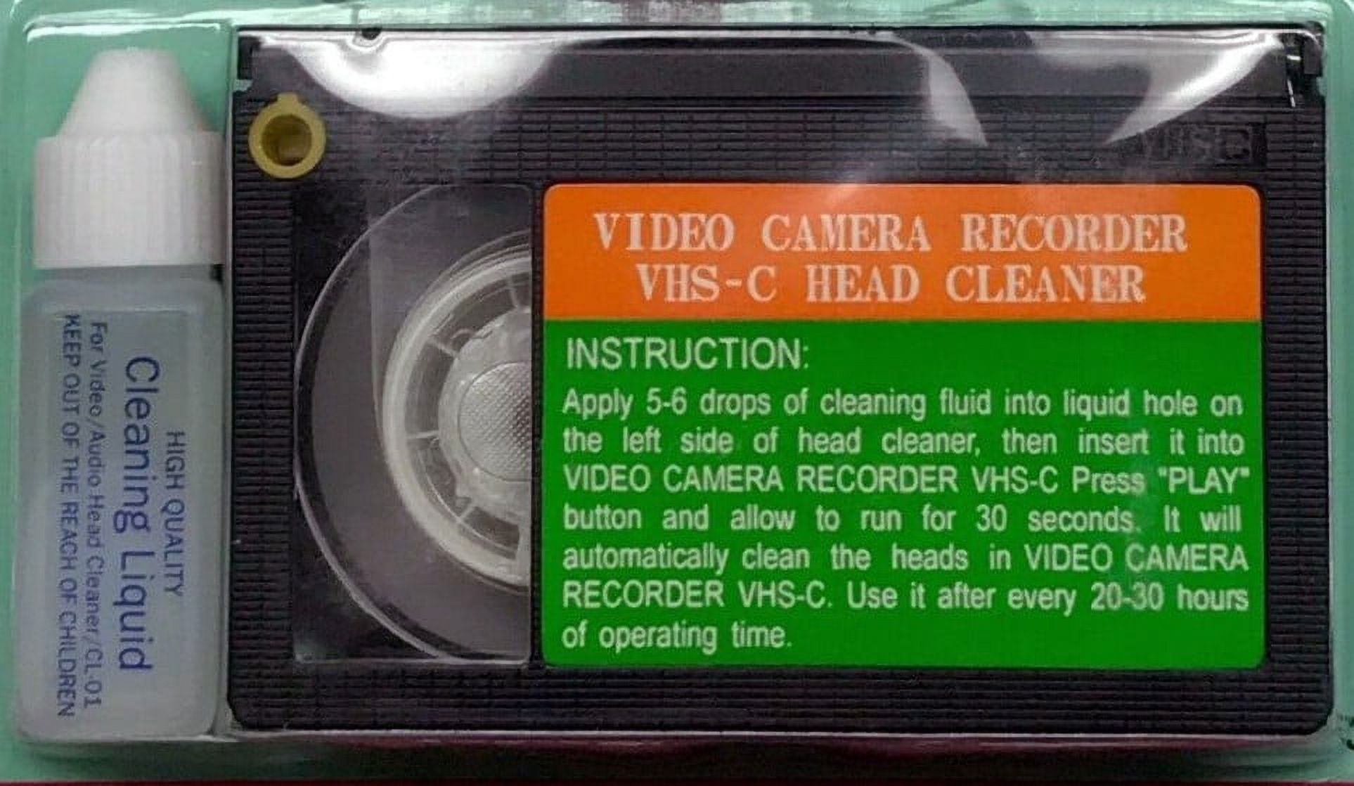 VHS-C Video Head Cleaner with Cleaning Fluid VP-202 CL175 PM63010 44 ...