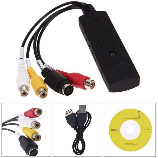 VHS to Digital Converter USB 2.0 Video Audio Capture Card Box VCR DVD ...