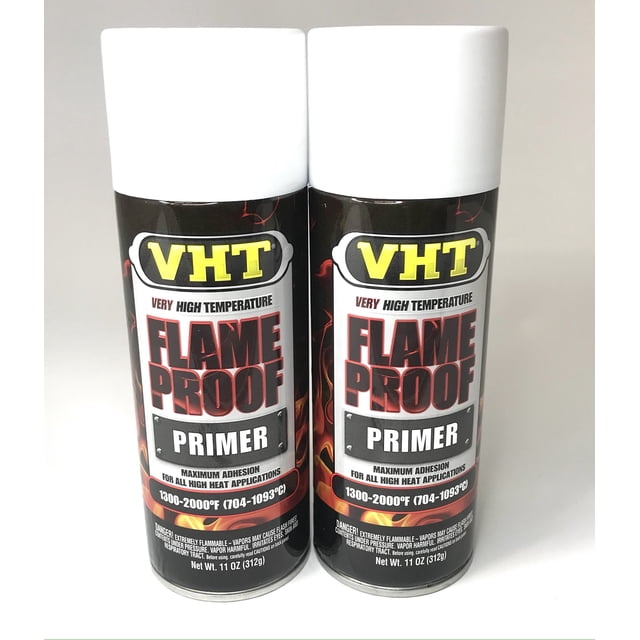 VHT SP118-2 PACK FLAT WHITE High Temperature Flame Proof Header Paint ...