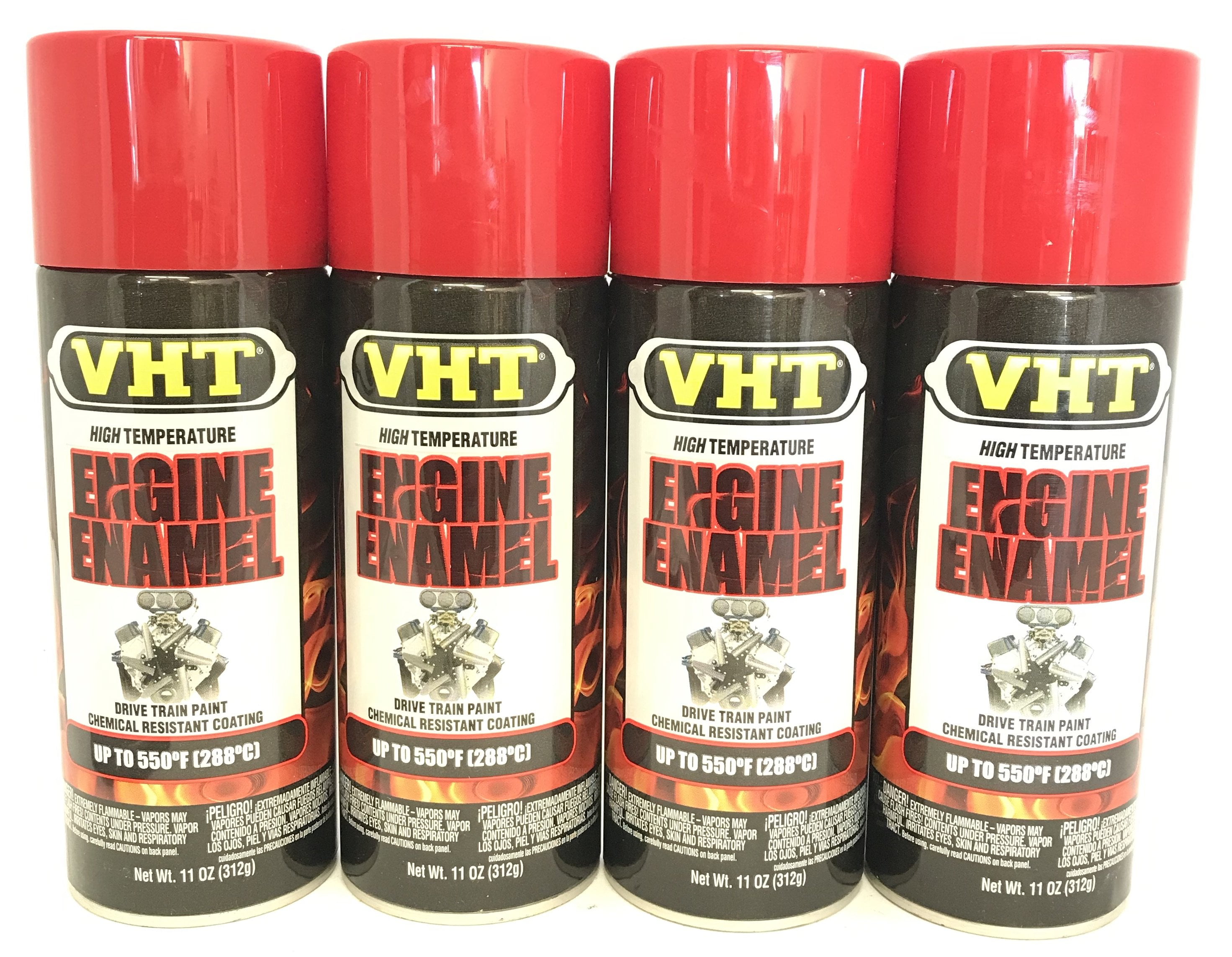 VHT SP121-4 PACK RED Engine Enamel High Heat Drive Train Paint - 11 oz ...