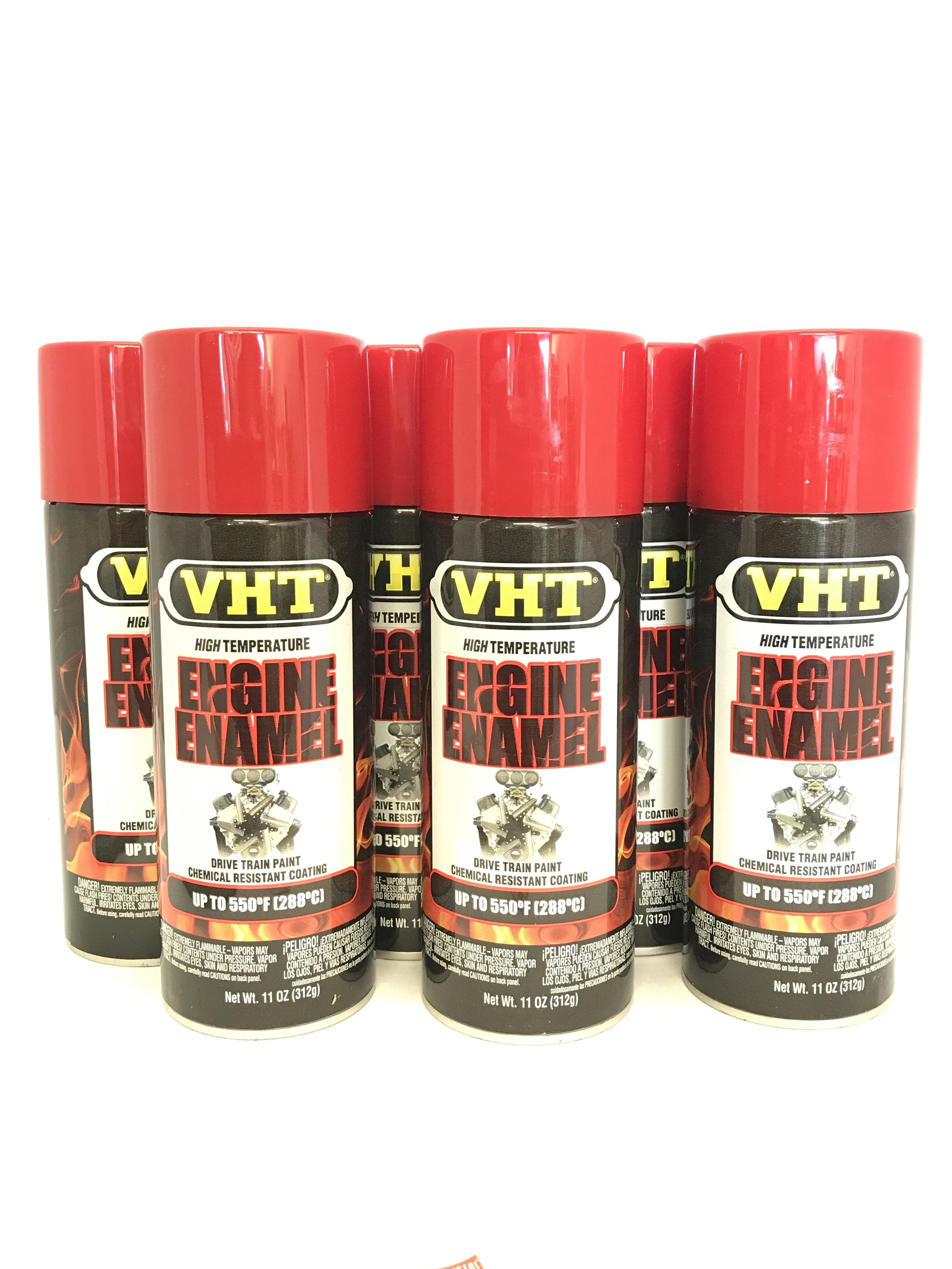 VHT SP121-6 PACK RED Engine Enamel High Heat Drive Train Paint - 11 oz ...