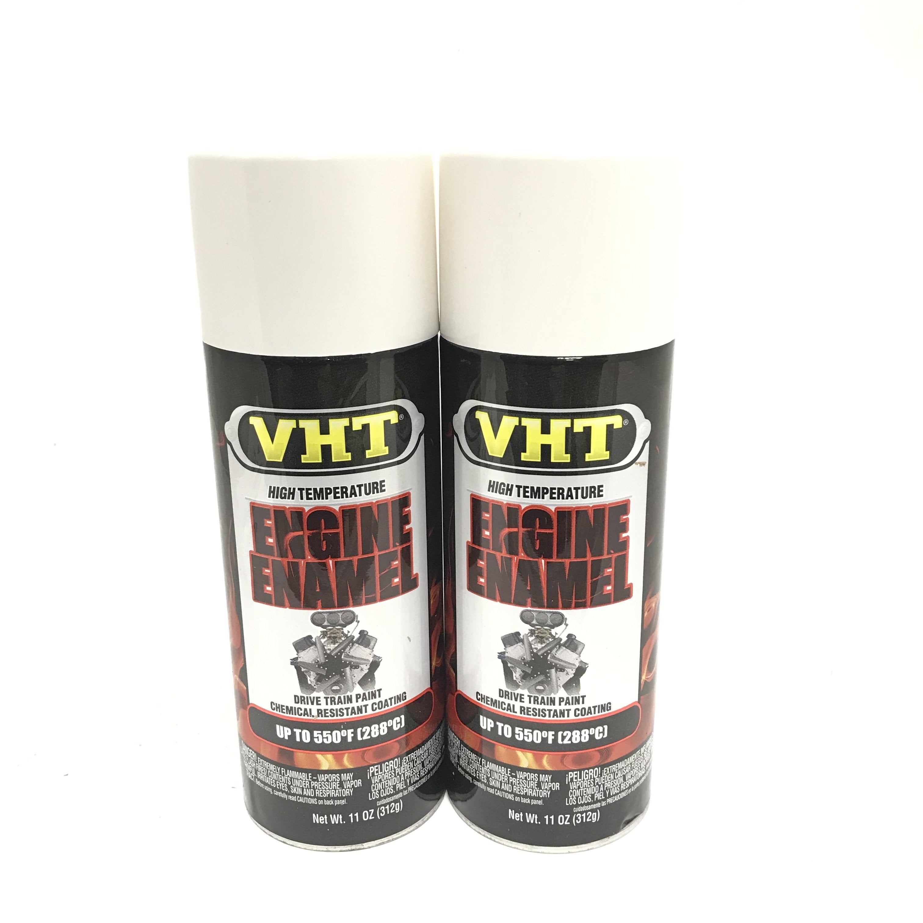 VHT SP129-2 PACK GLOSS WHITE Engine Enamel High Heat Drive Train Paint ...
