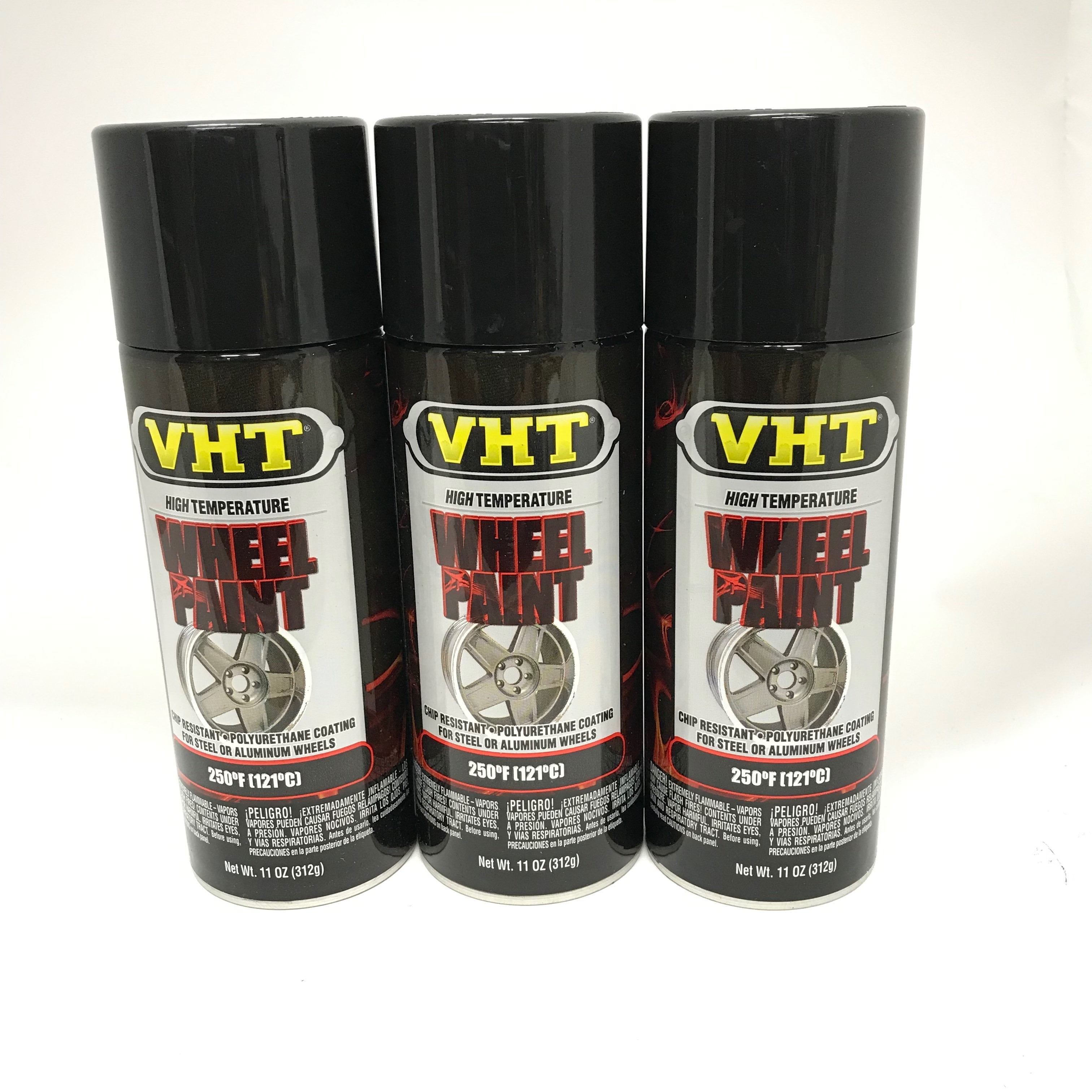 VHT SP187-3 PACK GLOSS BLACK Wheel Paint Chip & Fade Resistant-11 oz ...