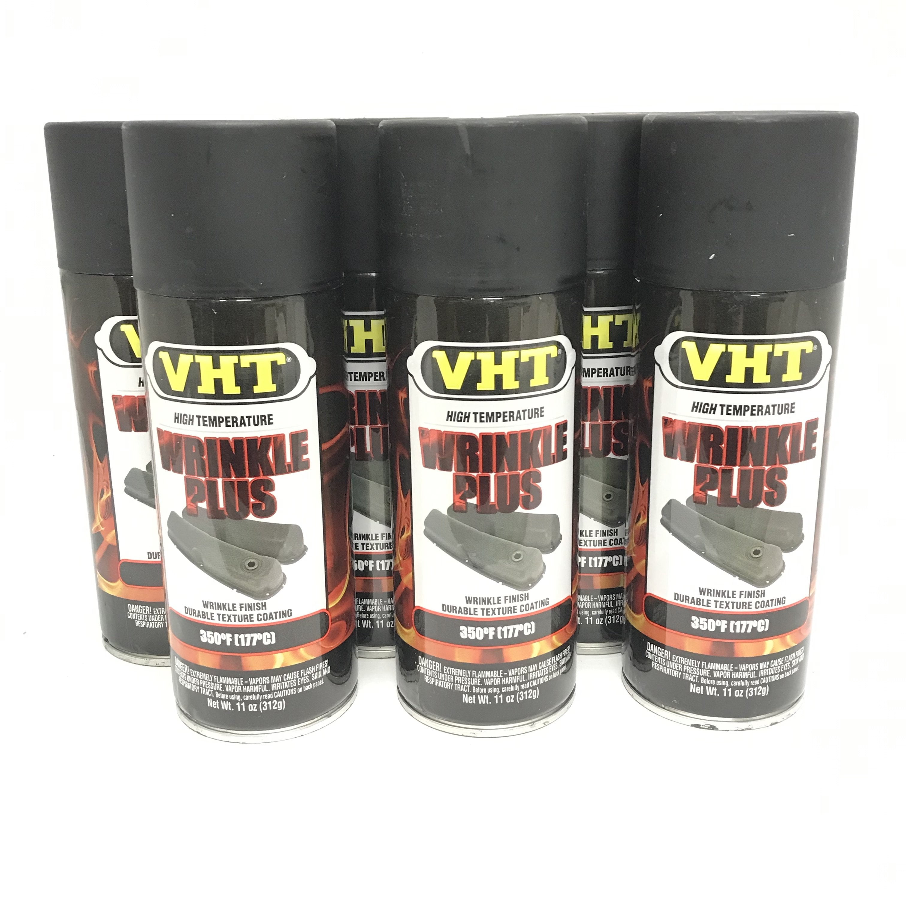 VHT SP201-6 PACK BLACK High Temperature Wrinkle Finish Durable Texture ...