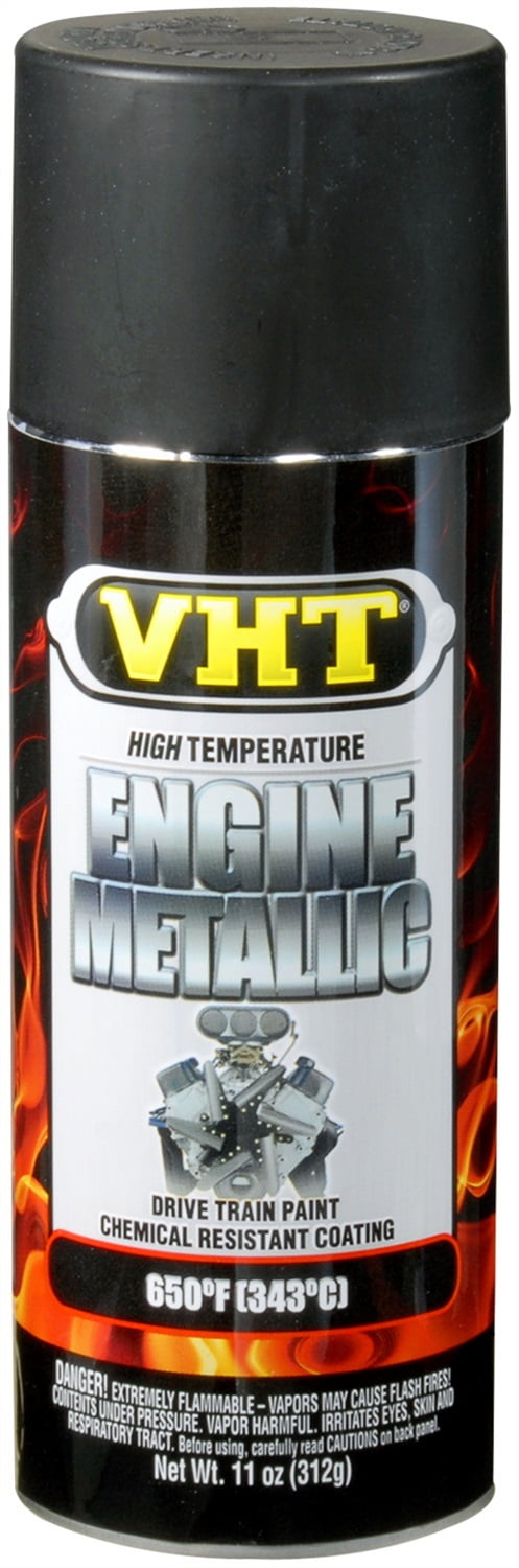 Krylon Duplicolor VHT Engine Metallic Paint, Tough Finish, Black ...