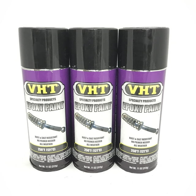 VHT SP650-3 PACK GLOSS BLACK Epoxy Paint. Rust and Salt Resistant - 11 ...