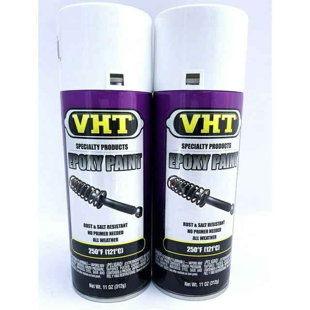 VHT SP651-2 PACK GLOSS WHITE Epoxy Paint. Rust and Salt Resistant - 11 ...
