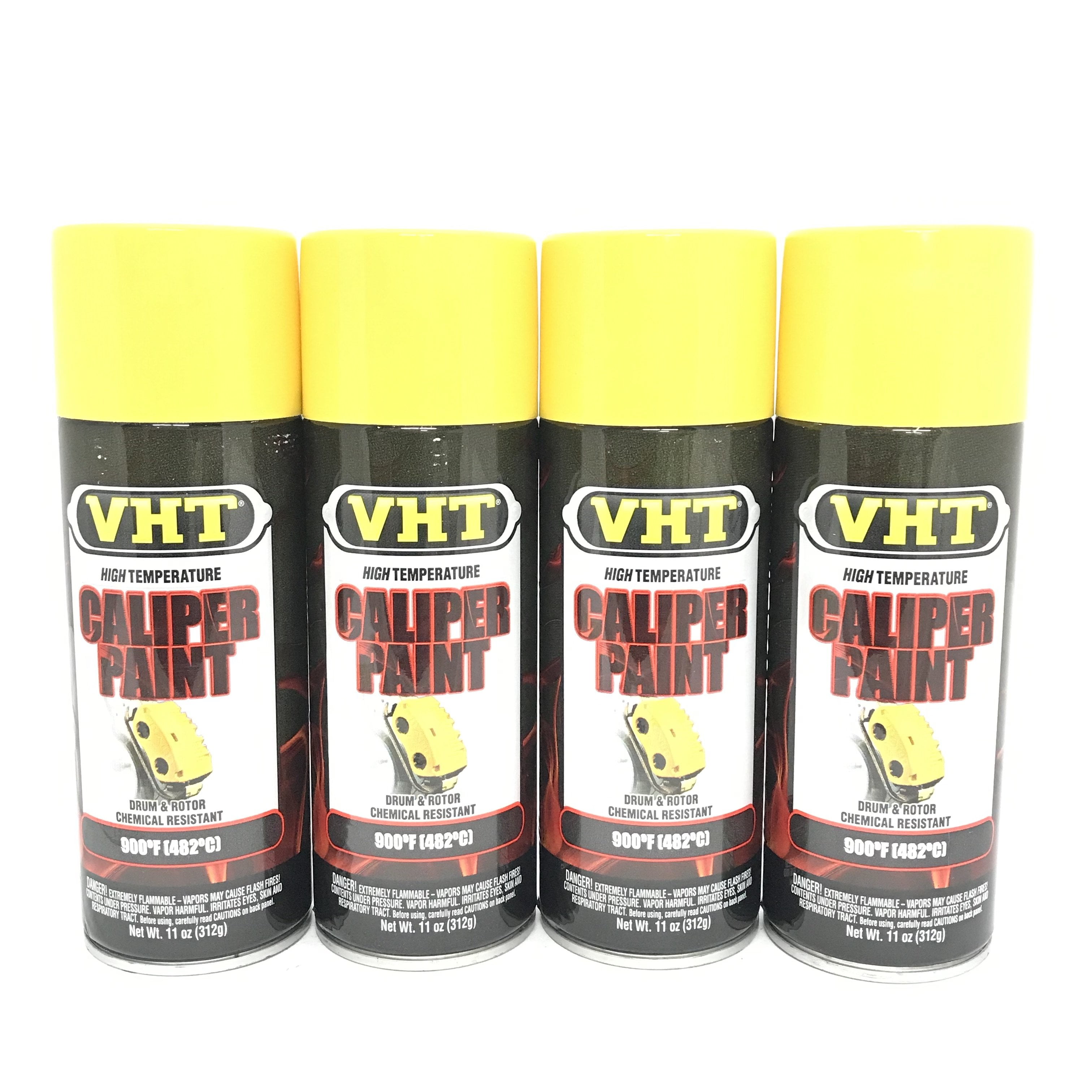 VHT Bright Yellow Brake Caliper Paint, Heat Resistant Spray, 4 Pack, 11 ...